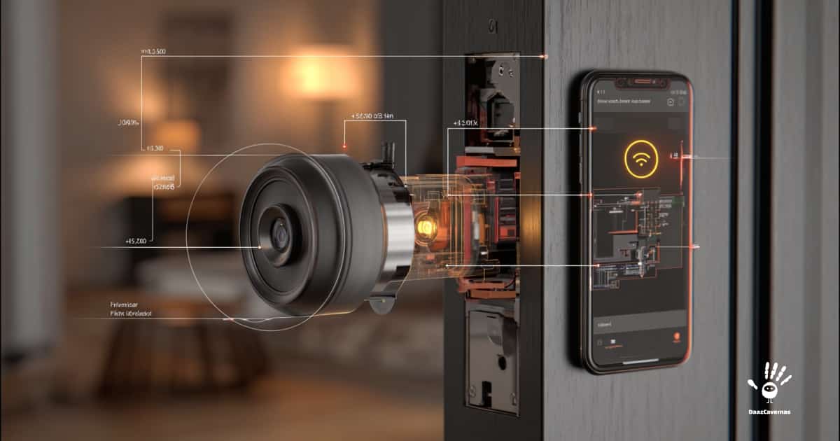 Campainha com Olho Mágico Digital Resistente à Água e Olho Mágico Digital